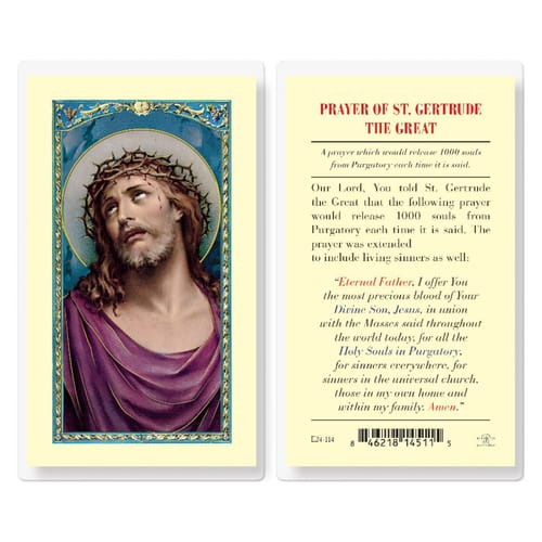 Prayer of St. Gertrude the Great - Prayer Card | The Catholic Company Prayer of St. Gertrude the Great - Prayer Card | The Catholic Company