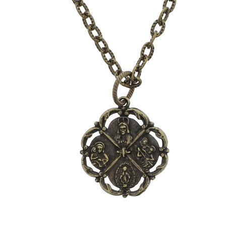 Vintage Bronze All Saints Cross Pendant | The Catholic Company