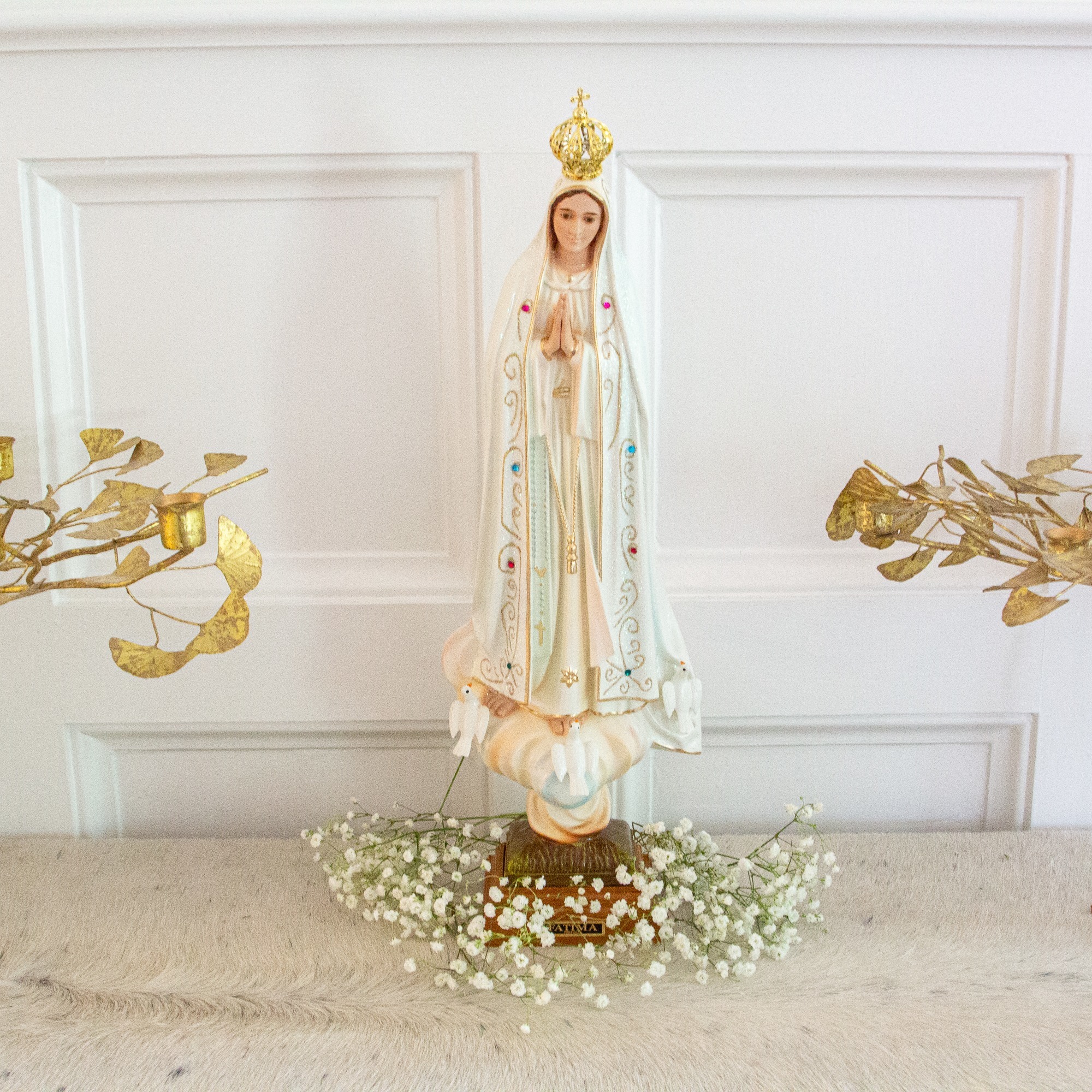 Our Lady of Fatima Statue with Detachable Crown - 12" | The Catholic ...