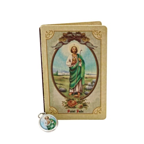 St. Jude Folded Prayer Card with Medal | The Catholic Company